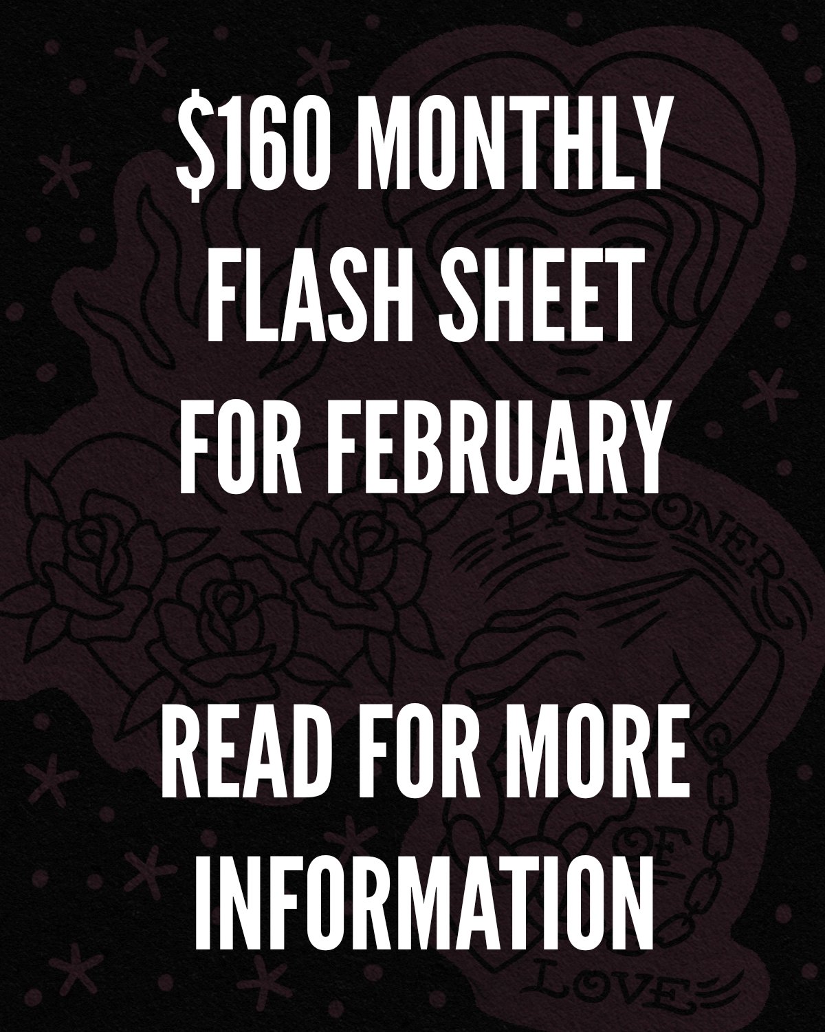 $160 Monthly flash for February. - Unknown Tattoo Co. - Snohomish ...